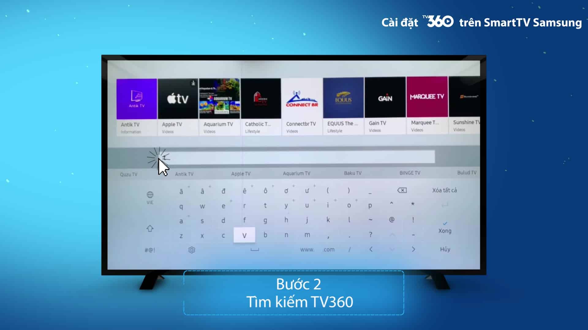 Hương dẫn cài đặt ứng dụng TV360 trên tivi thông minh - Smart TV